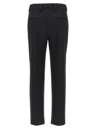 Prada Womens Gray Virgin Wool Dress Pants