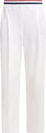 Brunello Cucinelli Femme, Pantalons, Blanc, Taille: 34 FR Joggers Tricolores &agrave; Bande &Eacute;lastique