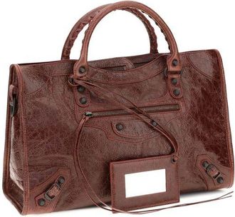 Balenciaga Womens Bordeaux Lamb Ovis Aries Handbag Bag