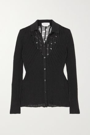 Gabriela Hearst Chemise En Soie C&ocirc;tel&eacute;e &Agrave; Mailles Ajour&eacute;es Aera - Noir