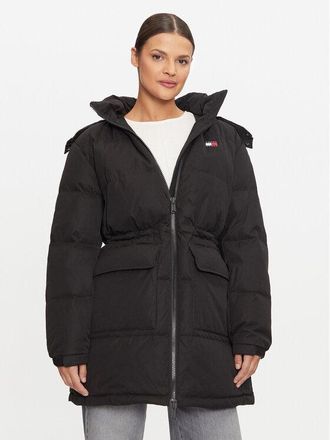 Tommy Jeans Daunenjacke Alaska DW0DW18821 Schwarz Regular Fit