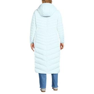 Lands End Ultraleichter Maxi-Daunenmantel mit Kapuze WANDERWEIGHT, Damen, Gr&ouml;&szlig;e:48-50 plus, Blau, Nylon/Daunen, by Lands End