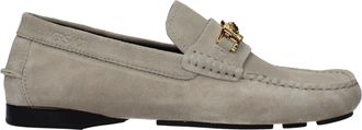Versace Graue Leder Slipper