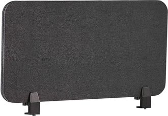 Beliani Schreibtisch Trennwand Akustik Polster dunkelgrau 72 x 40 cm Schallschutz Wally