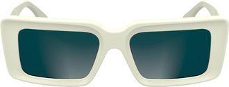 Karl Lagerfeld Womens Sunglasses KL6180S - White with Solid Blue Lens