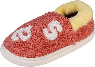 Generic Pantoufles chaudes en coton pour femme et homme - Confortables - En feutre - Doubl&eacute;es - Doubl&eacute;es - Pour lint&eacute;rieur et lext&eacute;rieur, rouge, 38 EU