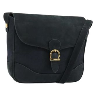 Ferragamo Pre-owned Suede Shoulder Bag - - Pre-owned - Damen - Blau - ONE SIZE