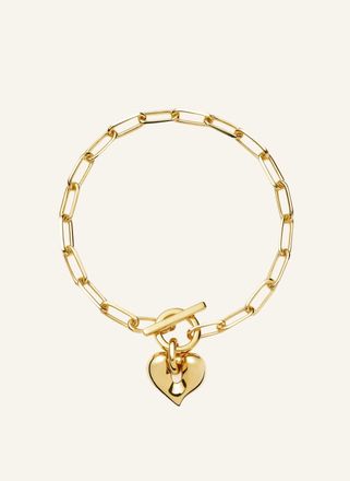 Missoma Missoma Armb&auml;nder Molten Heart T-Bar Chain Bracelet By Glambou gold