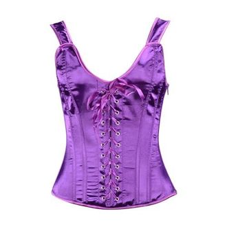 Generic Corset Femme Ventre Plat, Gilet Uni, Corset, Soutien-Gorge &Agrave; Queue De Poisson, Fermeture &Agrave; Nouer Sur Le Devant, Fermeture &Eacute;clair Sur Le C&ocirc;t&eacute;, V&ecirc;tement