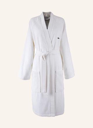Lacoste Bademantel Ldefile weiss