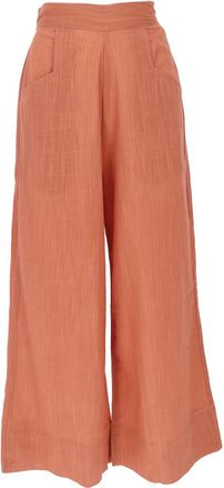 Guru Shop Boho Baumwollhose mit Hohem Bund, Bequeme Marlenehose - Siena, Damen, Baumwolle, Size:L