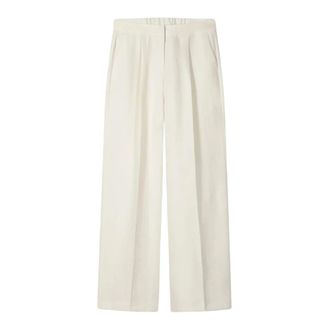 Luisa Cerano Pantalon Large avec Ceinture &Eacute;lastique au Dos - Femme - Pantalons - Beige - Taille: 44 FR