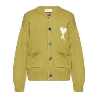 Ami Homme, Pulls, Vert, Taille: XL Cardigan avec poches
