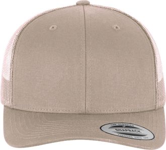 Flexfit Unisex Retro Trucker Cap, Klassische Trucker Cap mit Mesh-R&uuml;ckseite, one Size, Khaki