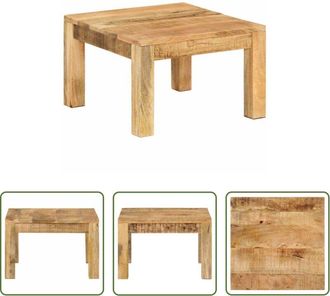 vidaXL Massivholz Couchtisch - Couchtisch 55x55x35 cm Massivholz Mango