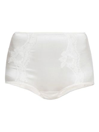 Dolce & Gabbana lace silk briefs - Wei&szlig;