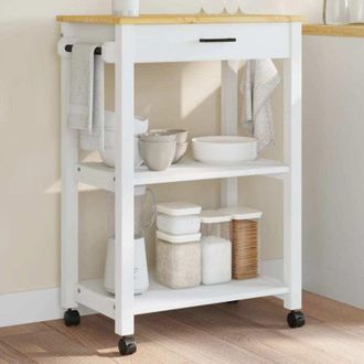 vidaXL Chariot de cuisine monza 60x40x90 cm bois massif de pin Vidaxl
