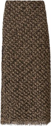 Fabiana Filippi Tweed-Maxirock - Braun
