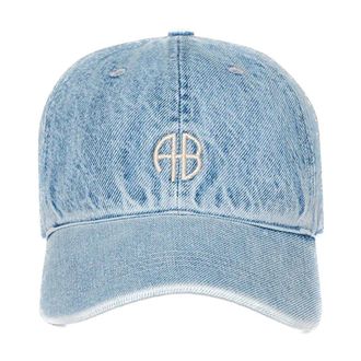Anine Bing Femme, Accessoires, Bleu, Taille: ONE Size Casquette en denim avec logo brod&eacute;