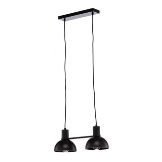 Lucande Pendelleuchte Mostrid (Design, Modern) in Schwarz aus Metall (2 flammig E27) - Design-Hängeleuchte Esstischlampe Hängelampe Hängeleuchte Wohnzimmerleu