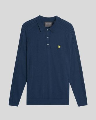 Lyle & Scott Golf Langarm-Polo - Blau
