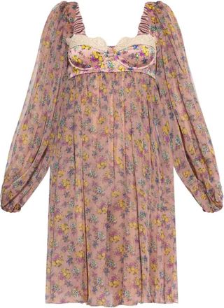 Dolce & Gabbana Femme, Robes, Rose, Taille: 34 FR Robe en soie &agrave; motif floral