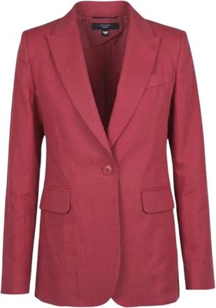 Max Mara Femme, Vestes, Rouge, Taille: 48 FR Veste crois&eacute;e