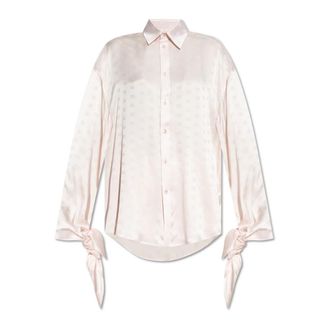 Balenciaga Locker geschnittene Seidenbluse - - Blouses & Shirts - Damen - Rosa - S
