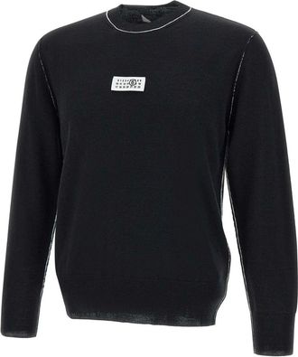 Maison Margiela Homme, Pulls, Noir, Taille: S Pull en laine