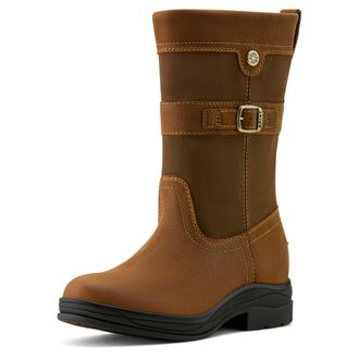Ariat Womens Bampton Waterproof Boots in Baked Brown, B Medium Width, Size 42.5, by Ariat