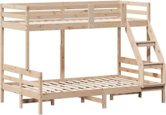 vidaXL Etagenbett 90x200/120x200 cm Massivholz Kiefer vidaXL