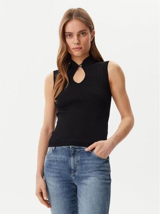 Guess Bluse W5GR10 Z3L10 Schwarz Regular Fit