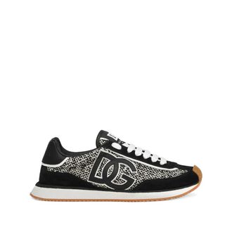 Dolce & Gabbana Schwarze/Wei&szlig;e Wildleder Schn&uuml;rschuhe - - Shoes - Damen - Schwarzk - 35 EU