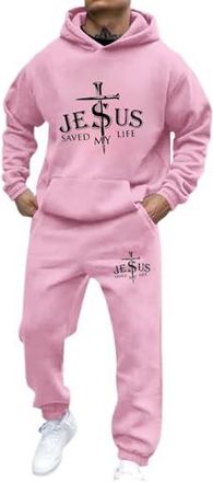 Generic Surv&ecirc;tement pour homme - Sweat &agrave; capuche imprim&eacute; - Jambe droite - Ensemble de jogging contemporain - Haut de jogging - Pantalon 2 pi&egrave;ces - V&ecirc;tements d