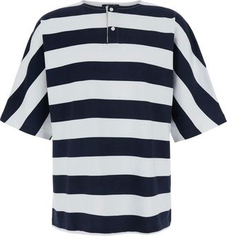 Jacquemus Homme, Tops, Multicolore, Taille: XS Mariniere T-shirt &agrave; Manches Courtes