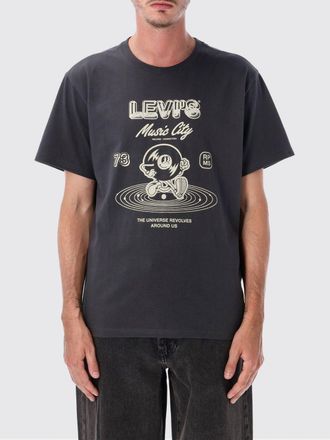Levi's T-shirt &agrave; col rond en coton avec imprim&eacute; graphique et logo frontal