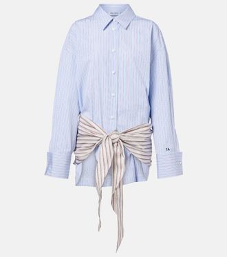 The Attico Robe chemise ray&eacute;e en coton