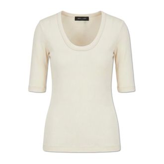 Fabiana Filippi Femme, Tops, Beige, Taille: 38 FR T-Shirt avec Sequins Scintillants