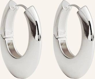 Pompidou Creolen Maxi Pebbles Hoops By Glambou silber