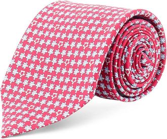 Ferragamo Homme, Accessoires, Rose, Taille: ONE Size Chloe Print Silk Tie