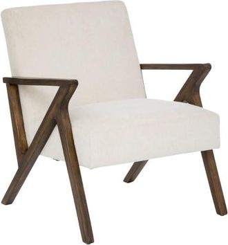 Atmosphera Atmosphera - Sessel Orac Holz und Hevea - Elfenbein - Wei&szlig;es Elfenbein