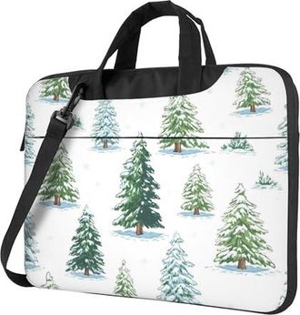 Generic Housse de protection antichoc pour ordinateur portable de 15,6, motif sapin de No&euml;l, avec bandouli&egrave;re - Pour homme et femme, multicolore, 15.6 inch