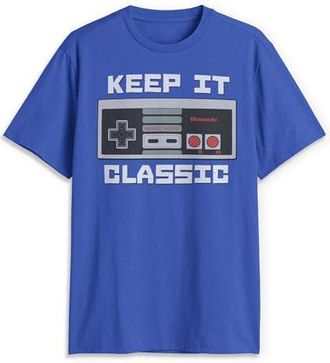 Nintendo Homme T-Shirt - Bleu - Taille L