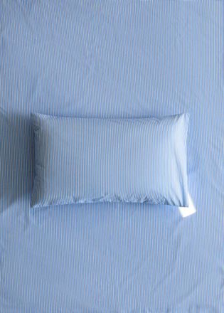 Mango Taie doreiller berceau percale rayures chemise bleu - Home - 30x50cm - MANGO HOME