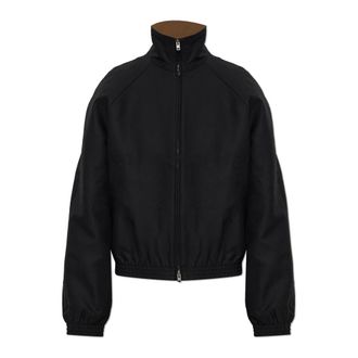 Acne Studios Veste en satin avec logo - Femme - Vestes - Noir - Taille: 38 FR