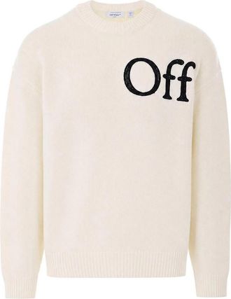 Off-white Pull Col Rond - Blanc