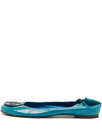 Tory Burch Minnie Ballerinas mit Logo - Blau