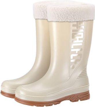 Generic ofeirhz Wellies Bottes de pluie pour femme, larges mollets en caoutchouc, bottes dhiver chaudes et antidérapantes, bottes de randonnée et de marche, e