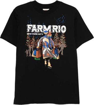 Farm Rio t-shirt &agrave; imprim&eacute; graphique - Noir