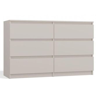 Selsey Selsey Malwa - Kommode mit sechs Schubladen, greige, 120 cm